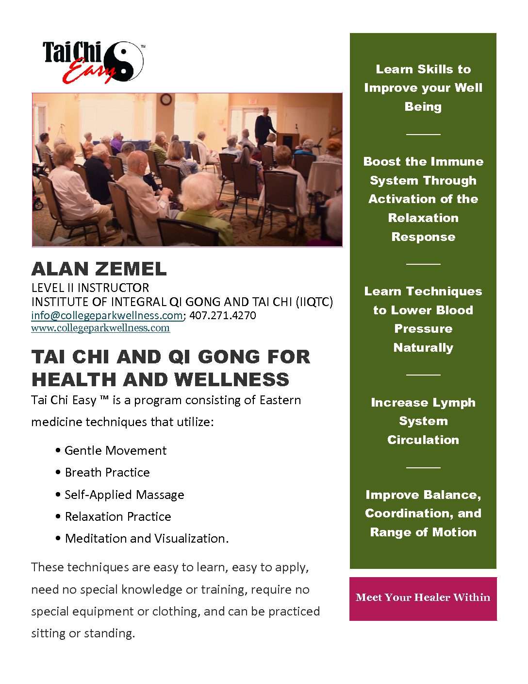 Tai Chi Easy & Qi Gong - Maitland Wellness Center